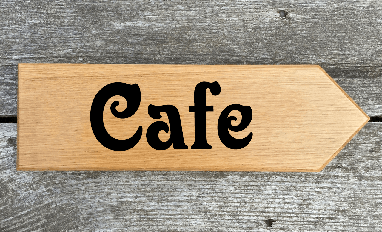 Personalised Oak Directional Arrow House Sign
