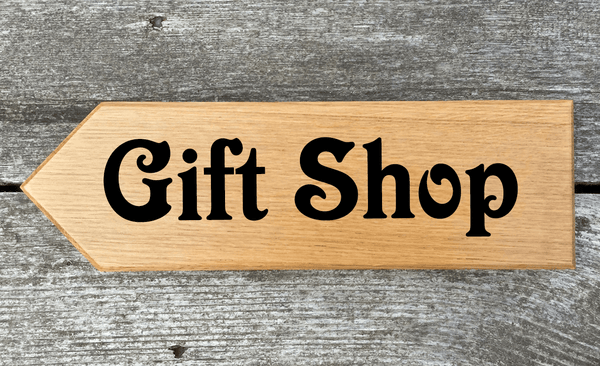 Personalised Oak Directional Arrow House Sign