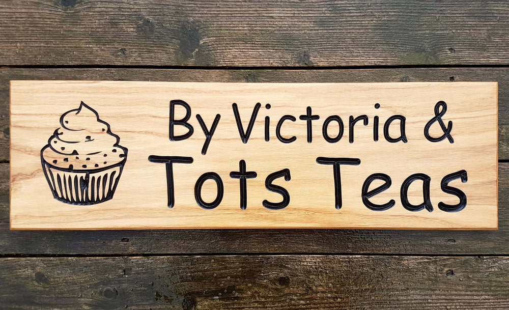 Extra Large Solid Oak House Sign 720x220mm