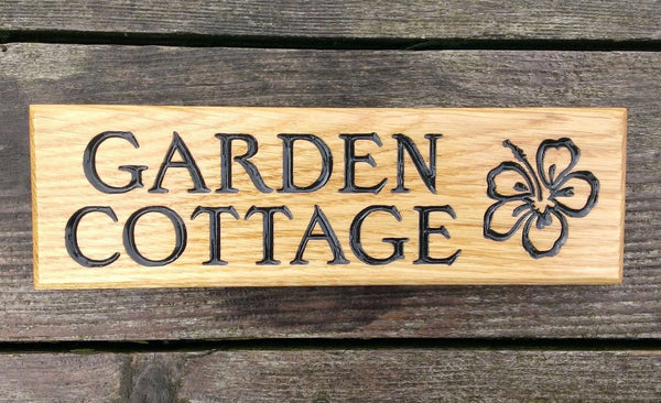 Small Thin House Sign 265x80mm - Engraved & Personalised